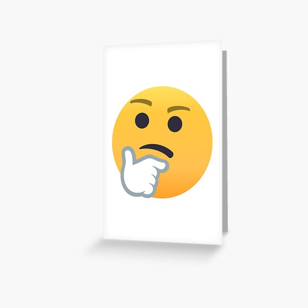 "JoyPixels™ Thinking Face Emoji" Greeting Card by joypixels | Redbubble