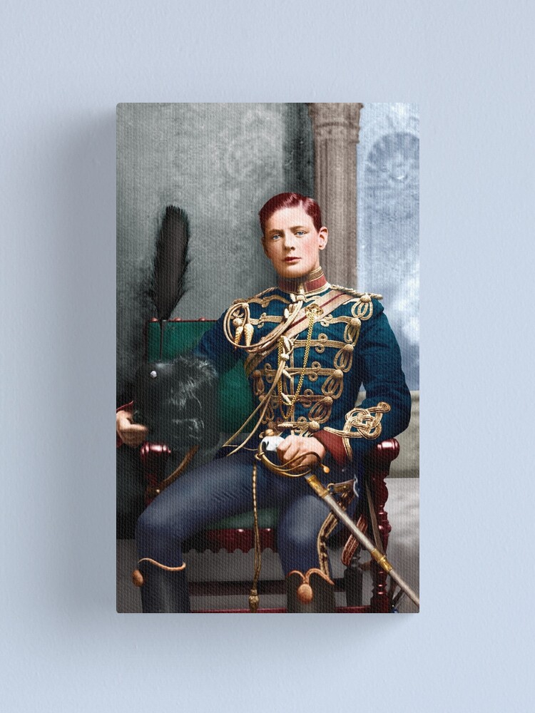 "Colorized Winston Churchill 1895" Canvas Print by lexmil | Redbubble
