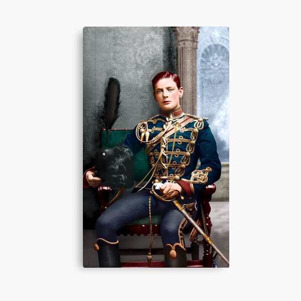 "Colorized Winston Churchill 1895" Canvas Print by lexmil | Redbubble