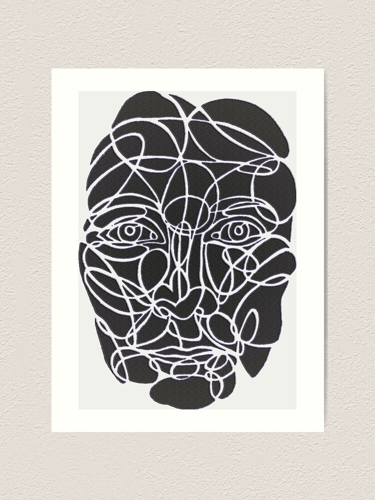 "Dark Abstract Face" Art Print by danceink | Redbubble