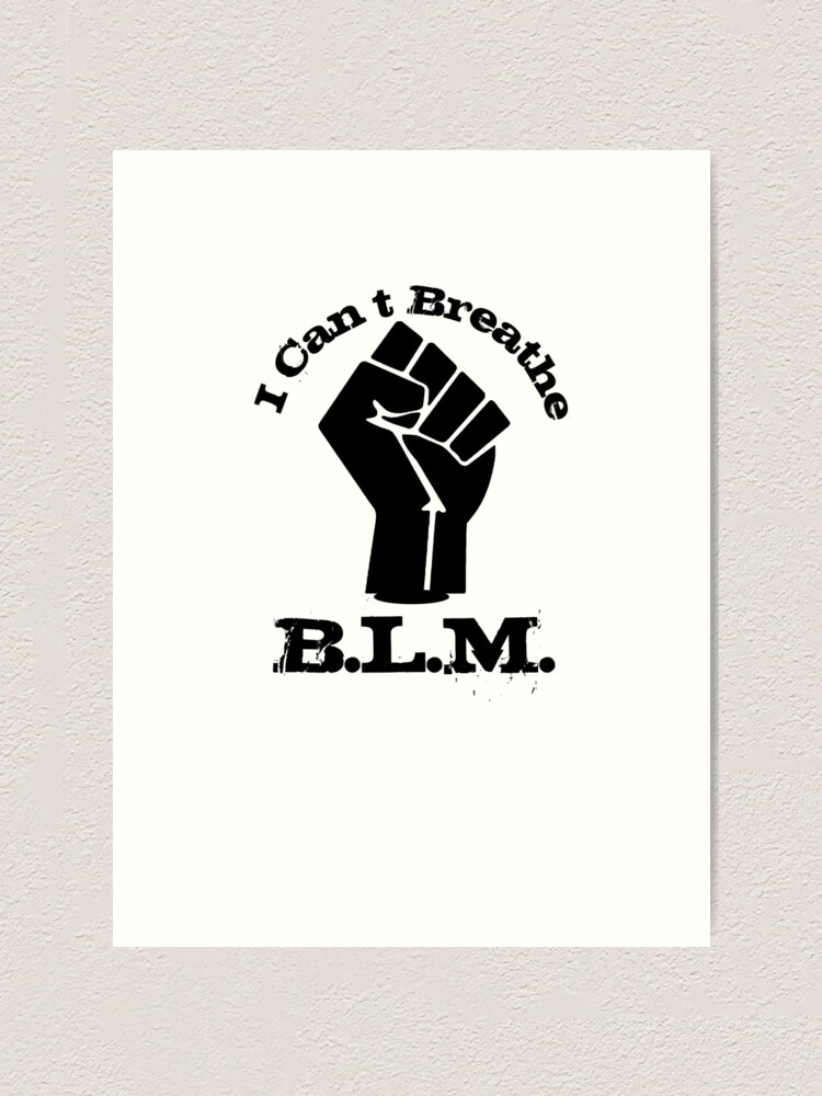 "I Can't Breathe Black Lives Matter Logo Sticker and T Shirts" Art ...