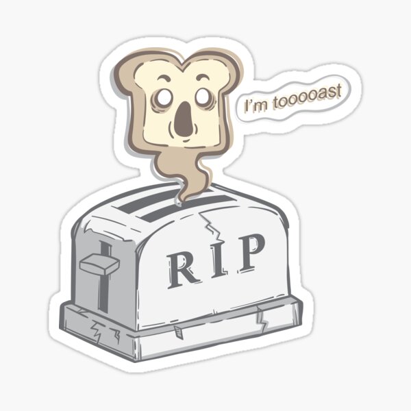 "Toast Ghost" Sticker by JollyHedgehog | Redbubble