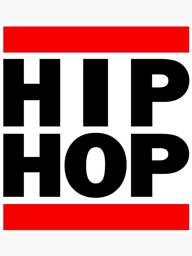 "Hip Hop Logo in White" Sticker for Sale by lotusland | Redbubble