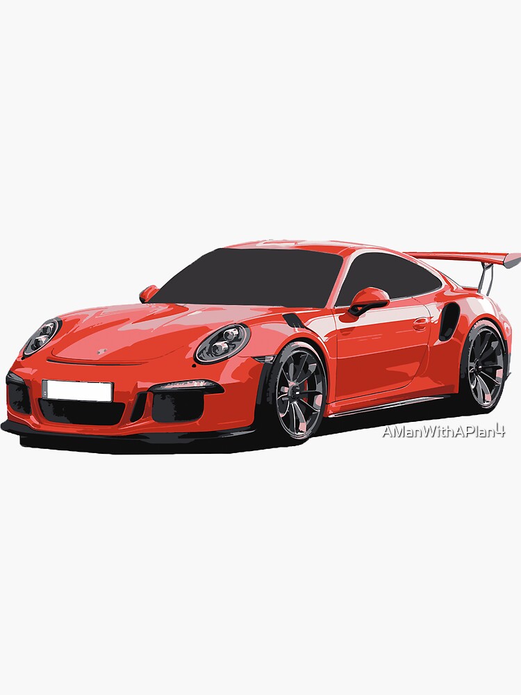 "911 GT3 RS Art" Sticker von AManWithAPlan4 | Redbubble
