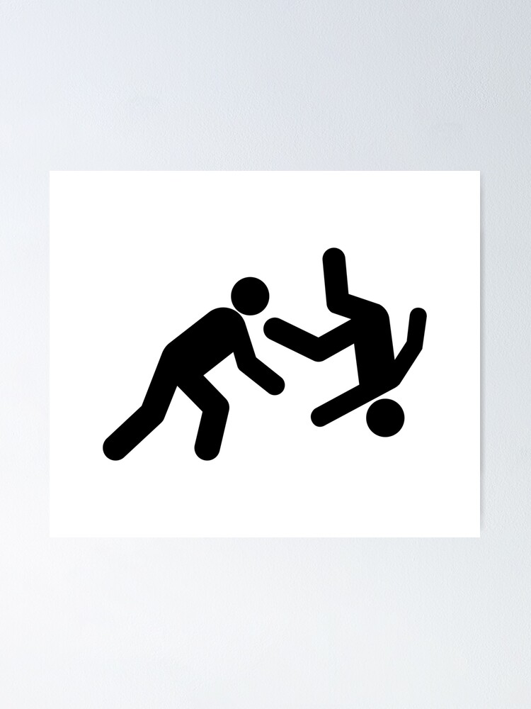 "Stickman Throw" Poster for Sale by MaroDek | Redbubble