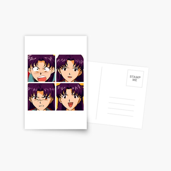 "Misato Katsuragi Sticker Pack - Pixel Art ^.^" Postcard by lev-i ...