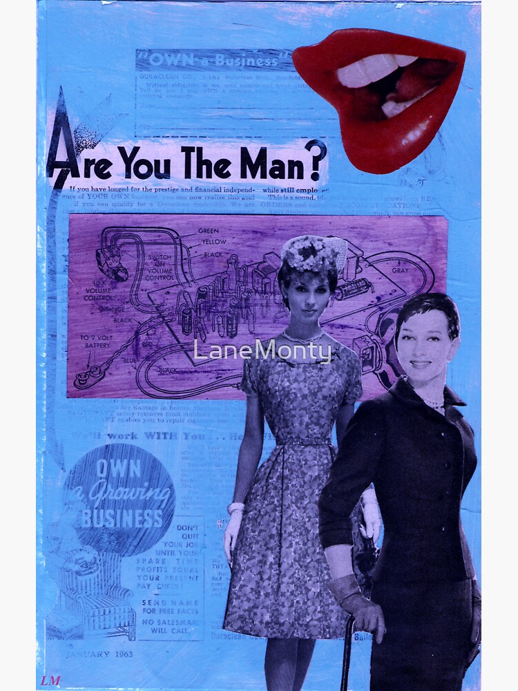 "Are You the Man? (Original)" Sticker for Sale by LaneMonty | Redbubble