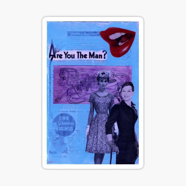 "Are You the Man? (Original)" Sticker for Sale by LaneMonty | Redbubble