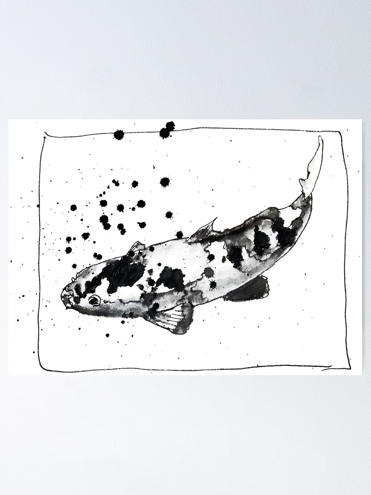 "KOI ink drawing" Poster for Sale by un-artiges | Redbubble