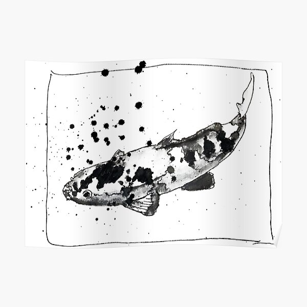 "KOI ink drawing" Poster for Sale by un-artiges | Redbubble