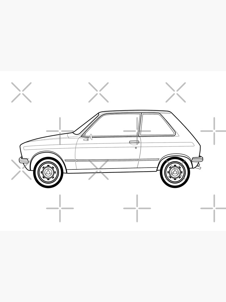 "Citroen LN Classic Car Outline Artwork" Art Print by RJWautographics ...