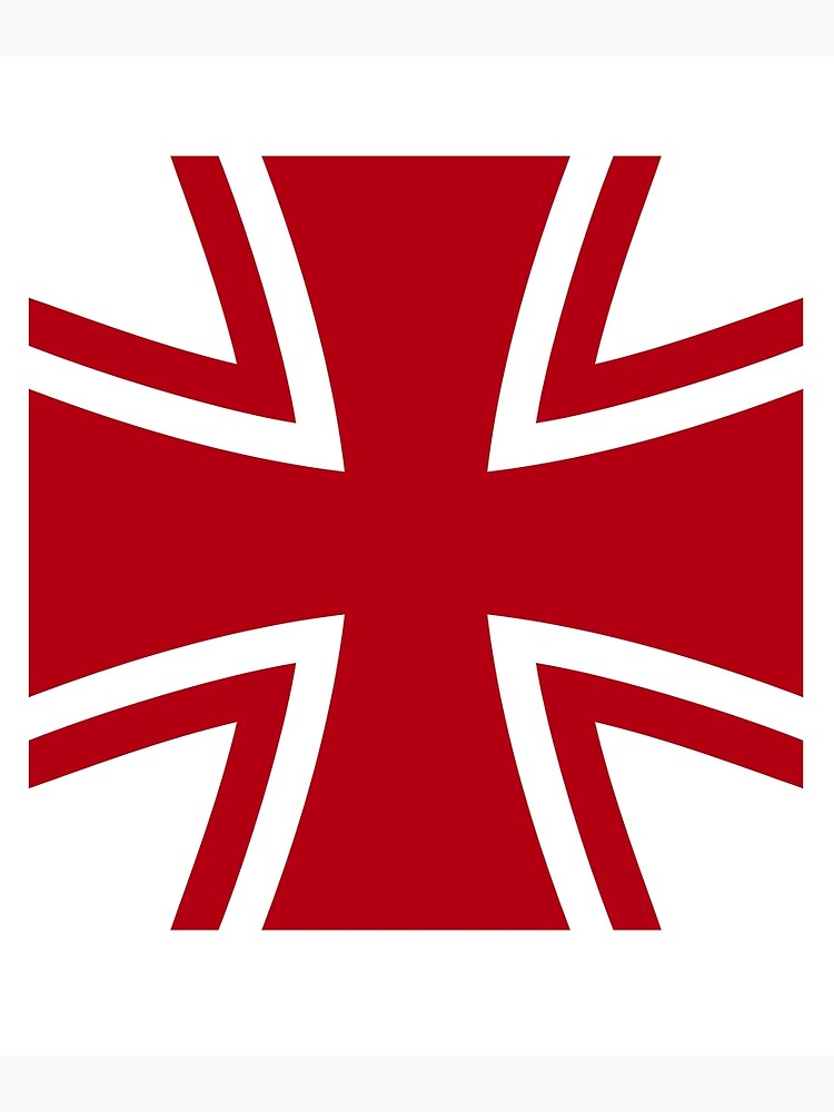 "Iron Cross Red Templar Cross" Poster for Sale by Dator | Redbubble