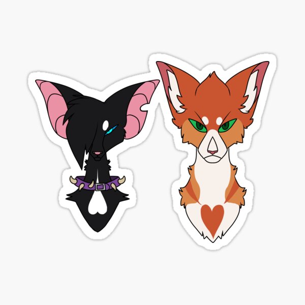 "Firestar and Scourge" Sticker for Sale by Draikinator | Redbubble