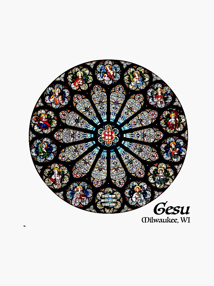 "Gesu Rose Window" Sticker for Sale by 7024wissins | Redbubble