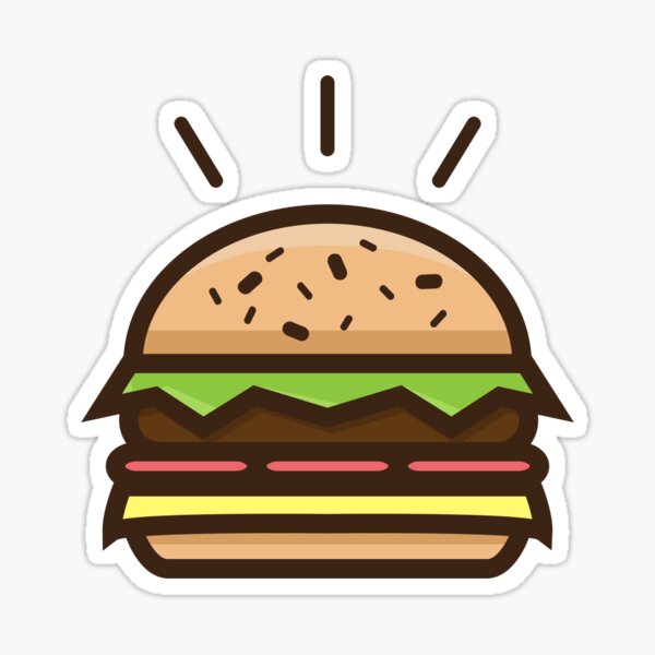 "Cheeseburger" Sticker for Sale by Malgharbawi | Redbubble