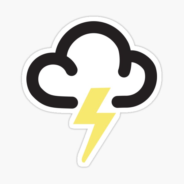"Thunder and lightning Storm" Sticker by bullshirter | Redbubble