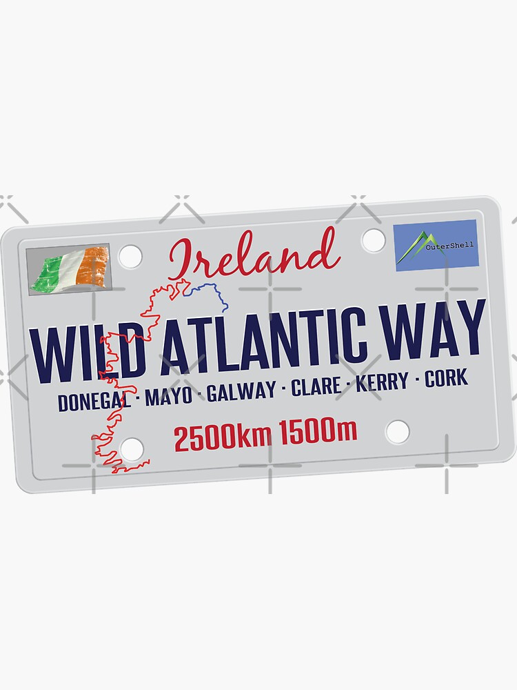 "Wild Atlantic Way Ireland Sticker & T-Shirt" Sticker for Sale by ...