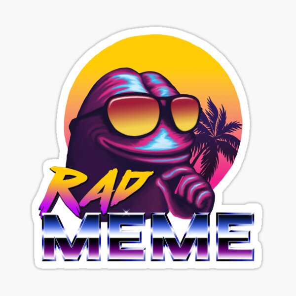 "Rad Meme " Sticker for Sale by Bigcoin | Redbubble