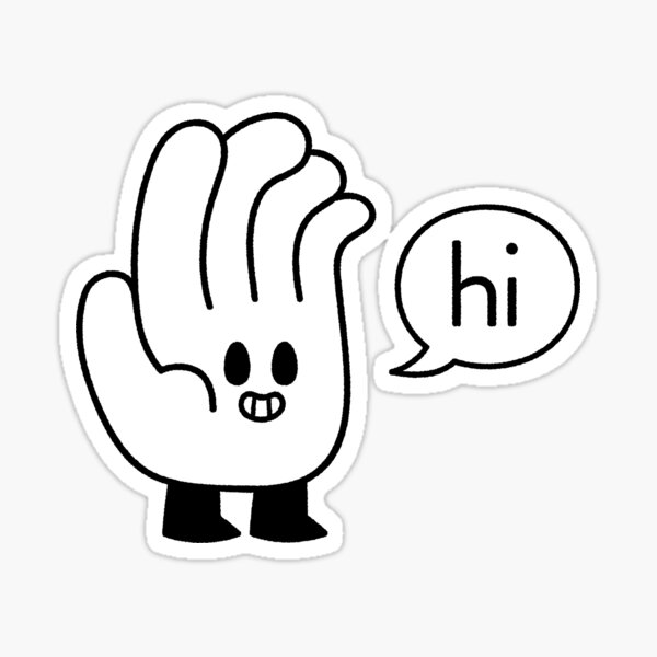 "Hi Five" Sticker for Sale by gymdrunk | Redbubble