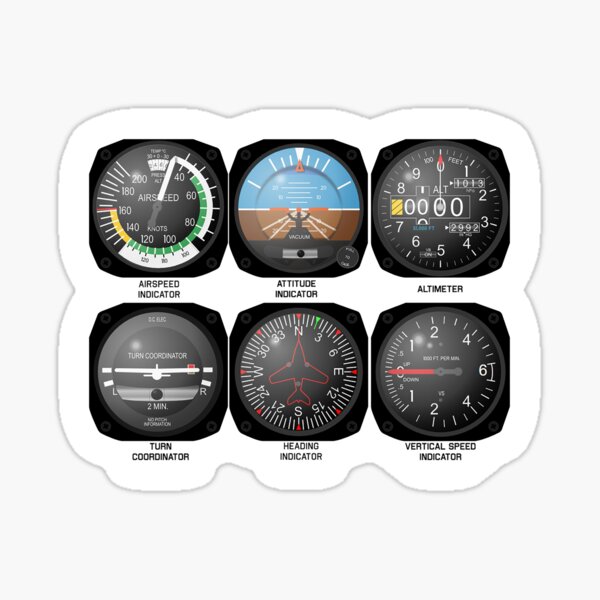 Flight Instruments Stickers | Redbubble