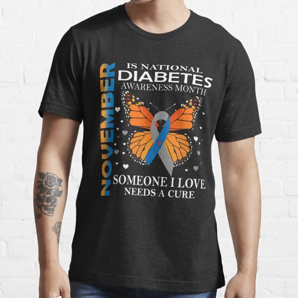 "November National Diabetes Awareness Ribbon for T1D T2D " T-shirt for ...