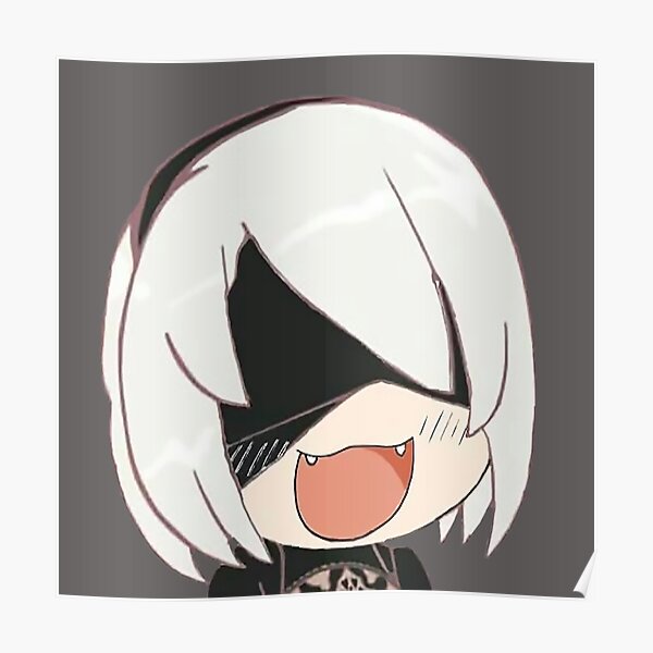 "Chibi 2B - Nier Automata" Poster for Sale by PensiveCactus | Redbubble