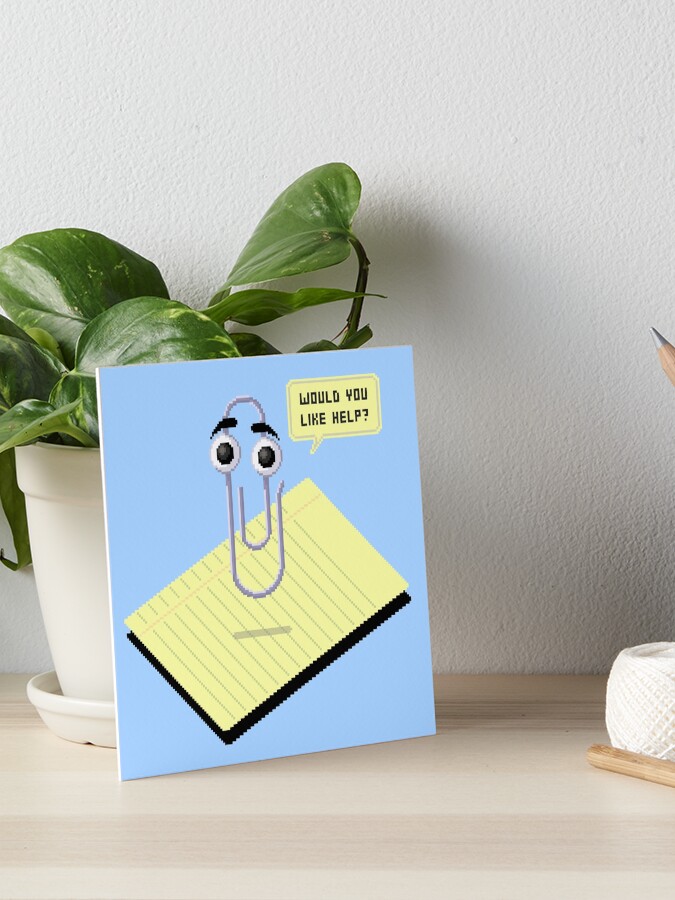 "Clippy Art" Art Board Print for Sale by Rilly579 | Redbubble