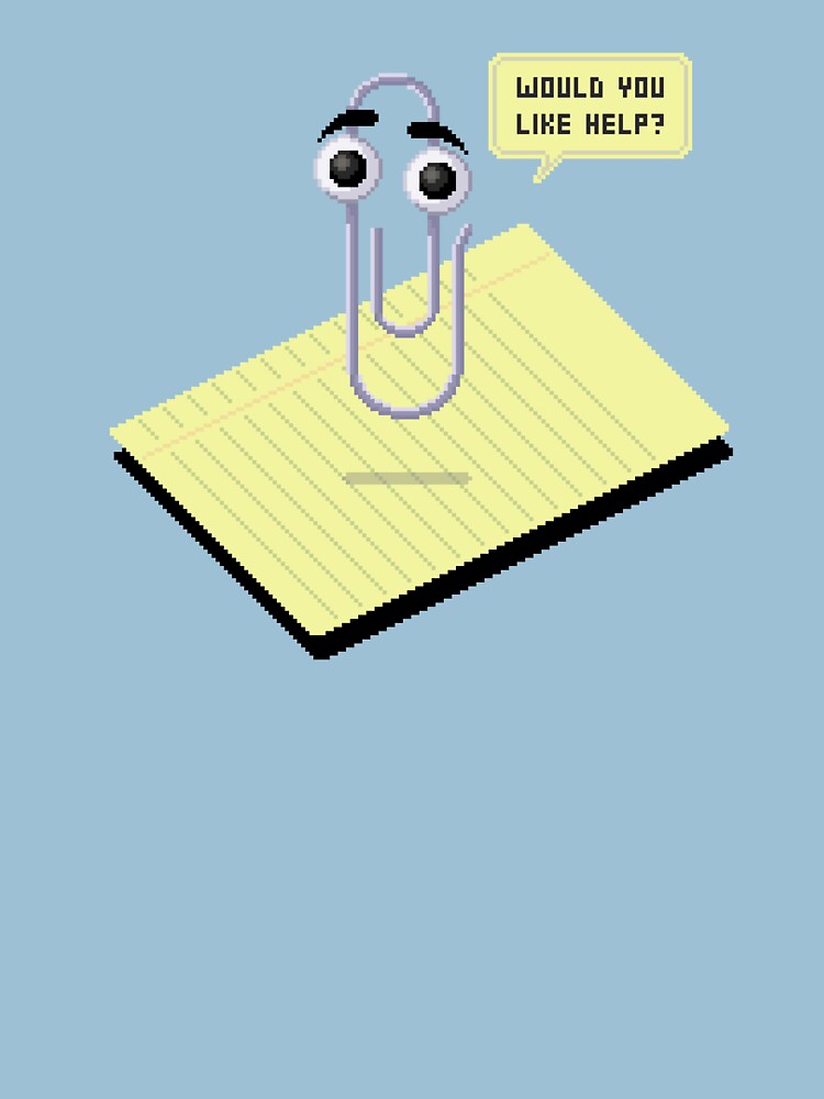 "Clippy Art" T-shirt for Sale by Rilly579 | Redbubble | paper t-shirts ...