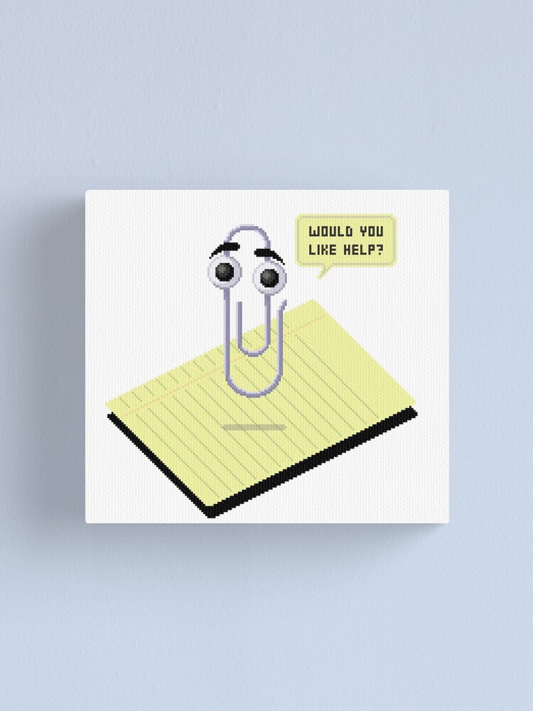 "Clippy Art" Canvas Print by Rilly579 | Redbubble
