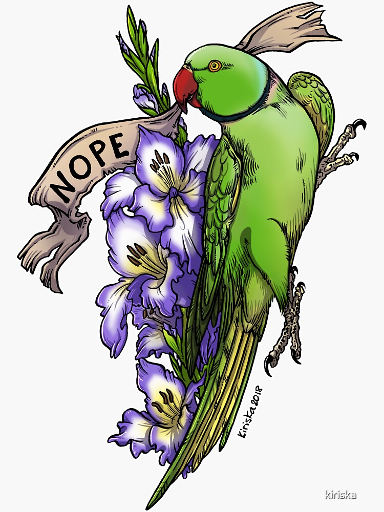 "Nope (green)" Sticker by kiriska | Redbubble