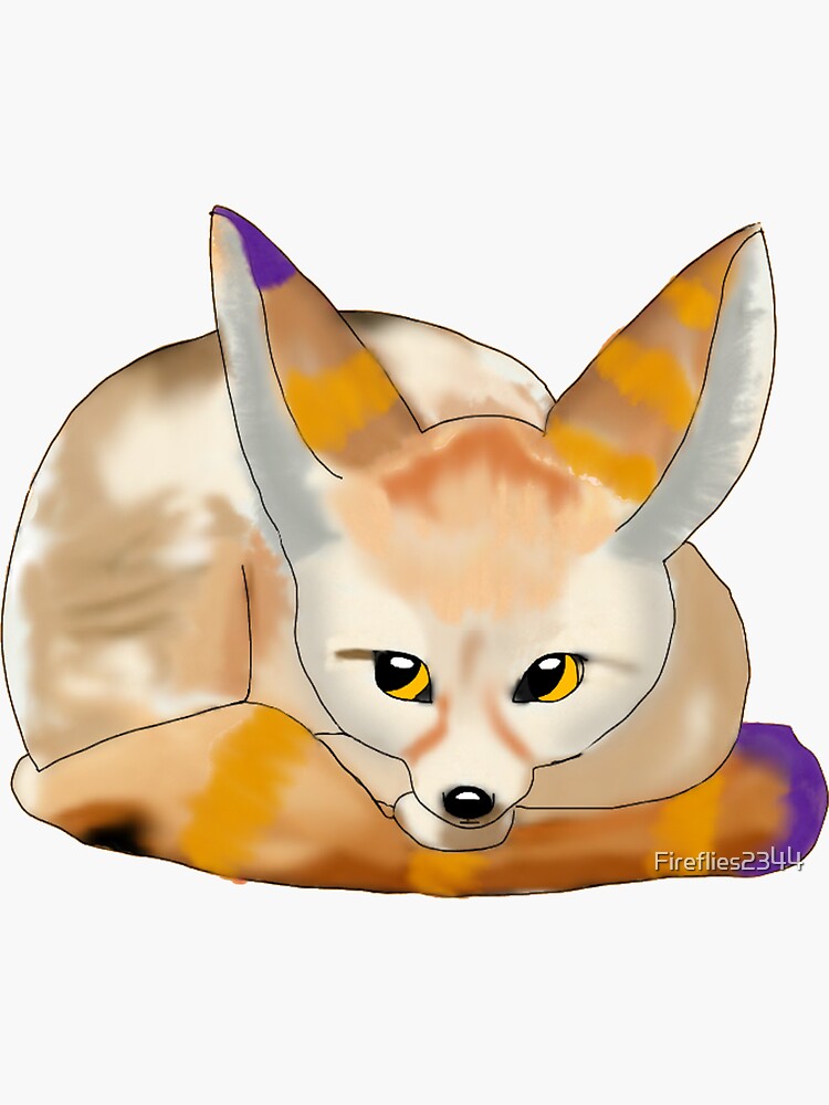 "Fennec Fox" Sticker by Fireflies2344 | Redbubble