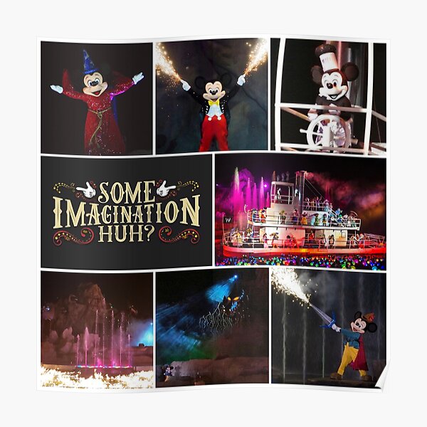 Fantasmic Some Imagination Huh Quote Print Minimalist Poster Disneyland ...