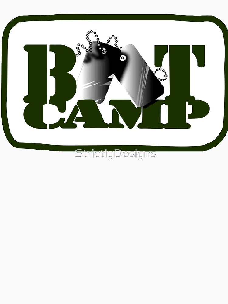 "Boot Camp" Essential T-Shirt for Sale by StrictlyDesigns | Redbubble