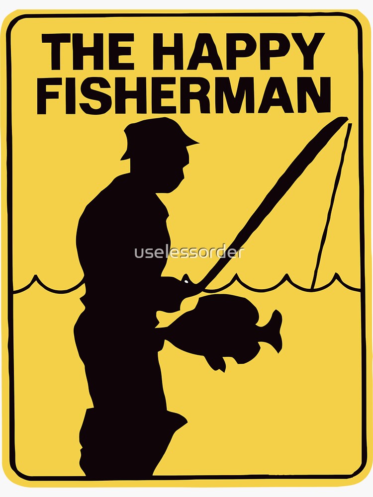 "Funny fishing" Sticker for Sale by uselessorder | Redbubble