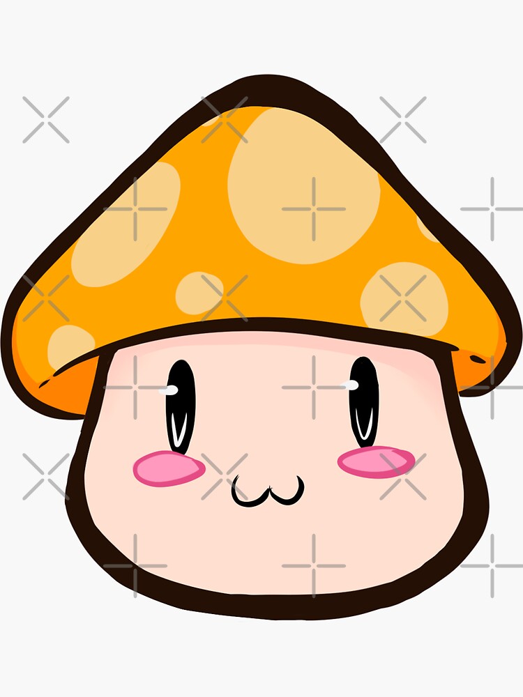"chibi mushroom " Sticker for Sale by Elfneon | Redbubble