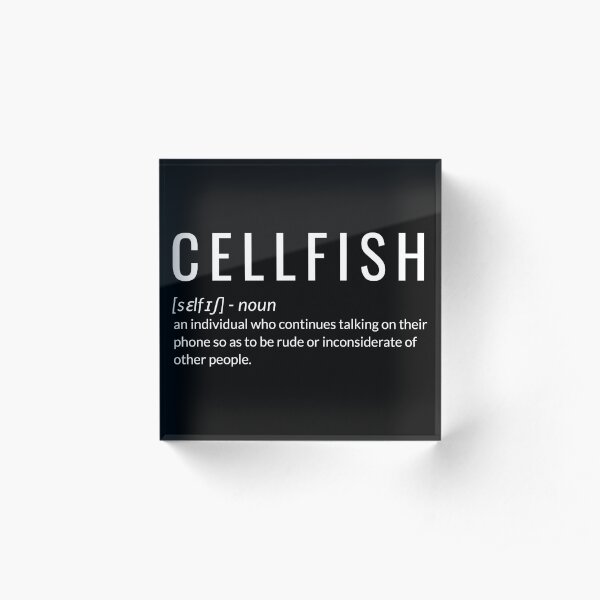 "Cellfish Individuum, die weiter auf ihrem Handy spricht, um unhöflich ...