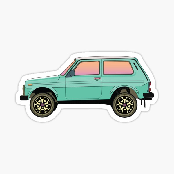 "Funky Lada Niva" Sticker for Sale by VeliborRajin | Redbubble