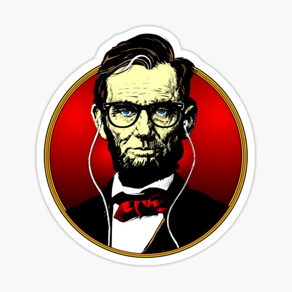 "Hipster Abe" Sticker for Sale by MrSmithMachine | Redbubble