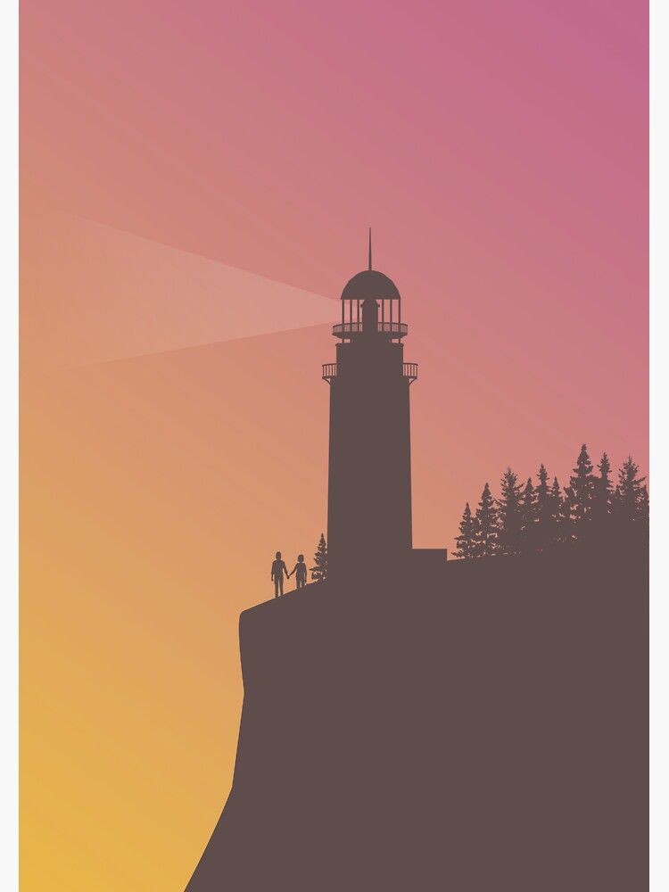 "Life is Strange - Arcadia Bay Lighthouse with Chloe & Max" Sticker for ...