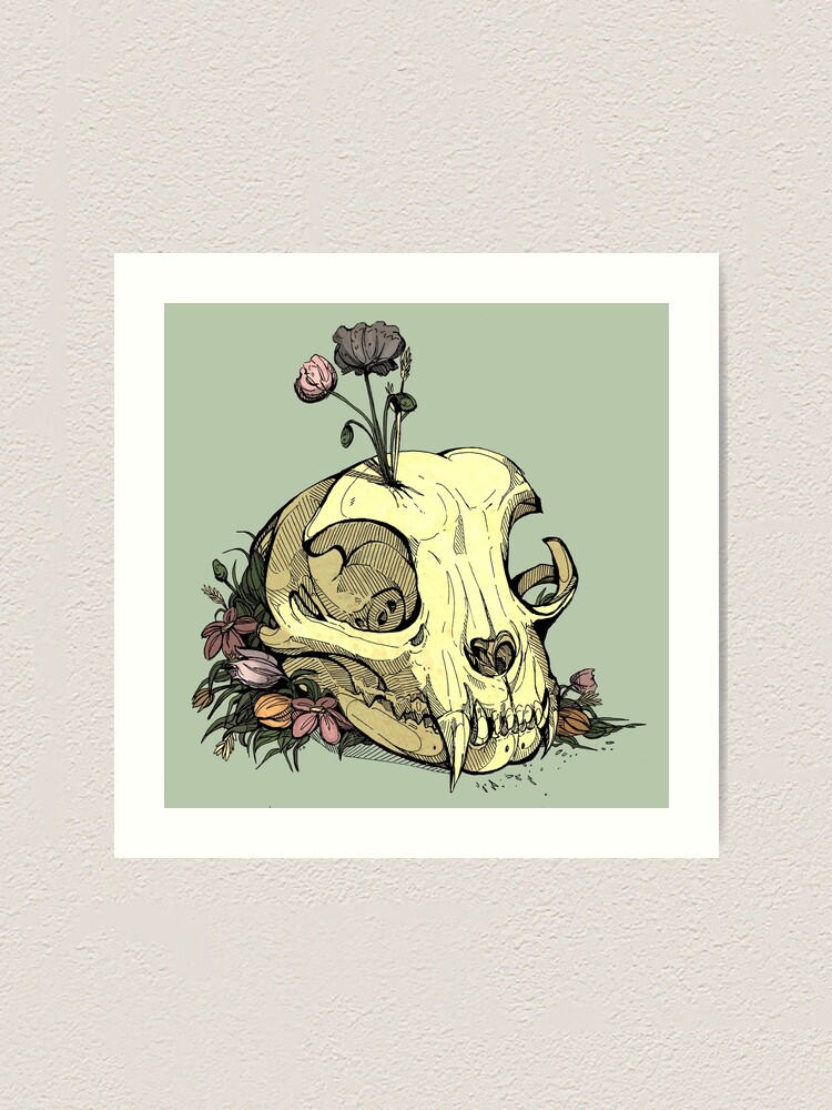 "Little Skull Colour" Art Print by WOLFSKULLJACK | Redbubble