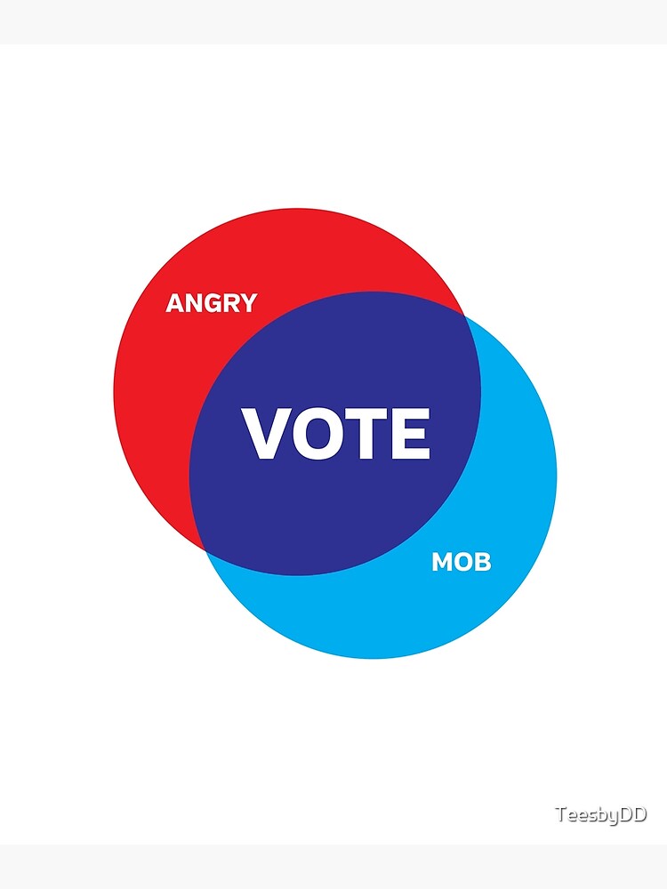 "Angry Mob = Vote Venn Diagram" Art Print by directdesign | Redbubble