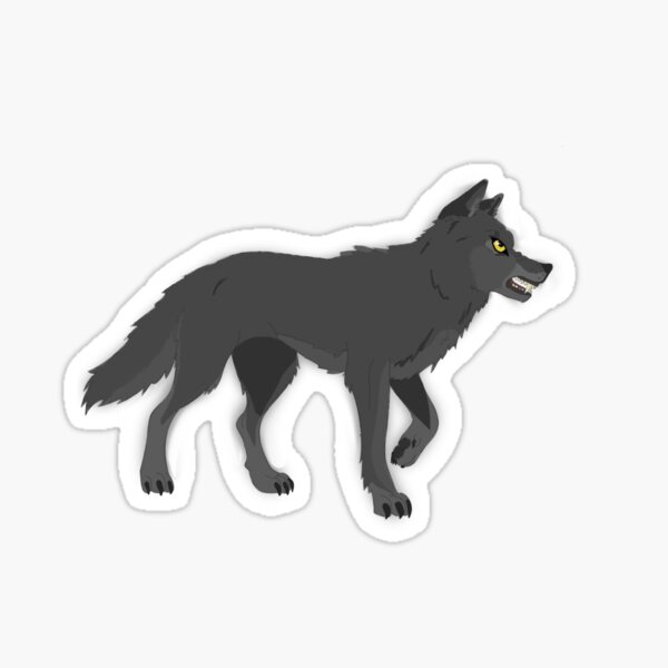 "Black wolf" Sticker by Namixas | Redbubble