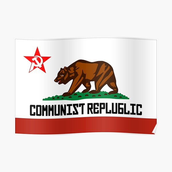 "California Communist Flag" Poster for Sale by THUNDERWEAR | Redbubble