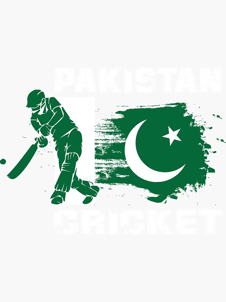 "Pakistan cricket player flag" Sticker by tarek25 | Redbubble