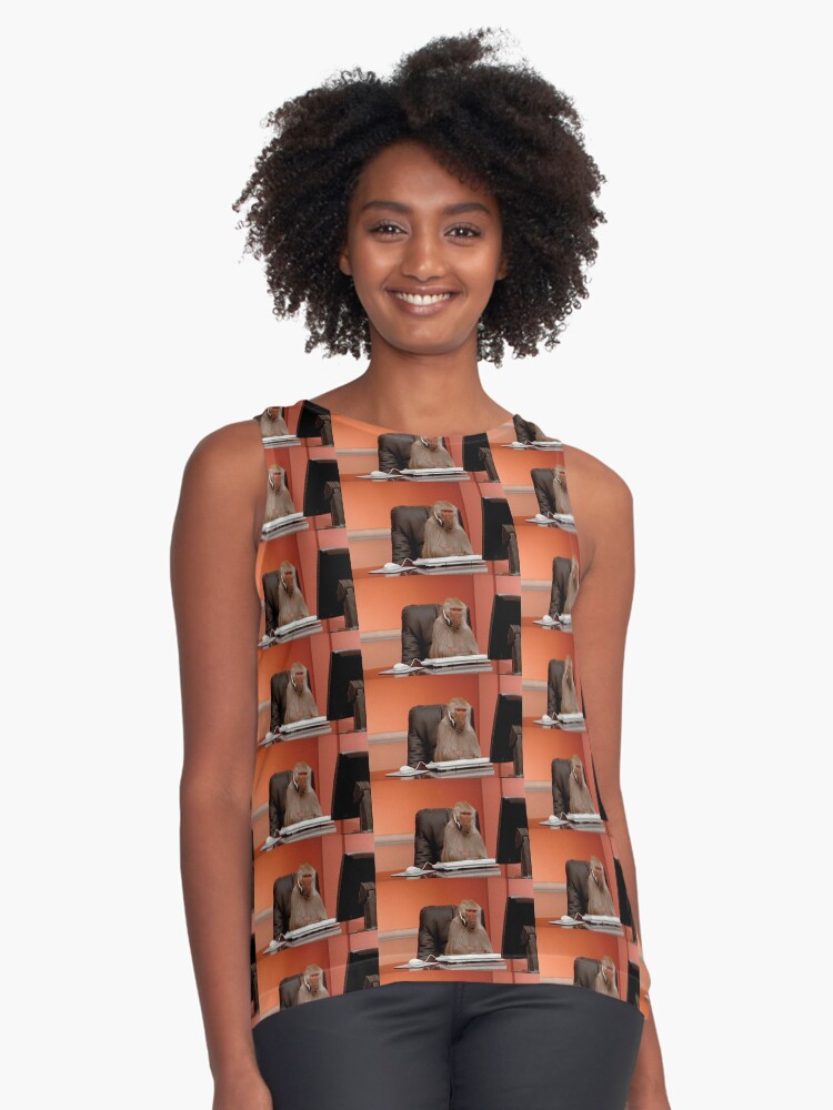 "Baboon at Work" Sticker for Sale by Meme Economy | Redbubble