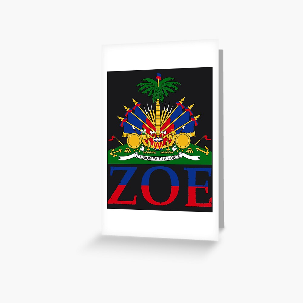 "Zoe Art | Cute Haiti Honored Flag Day Design Gift" Greeting Card for ...