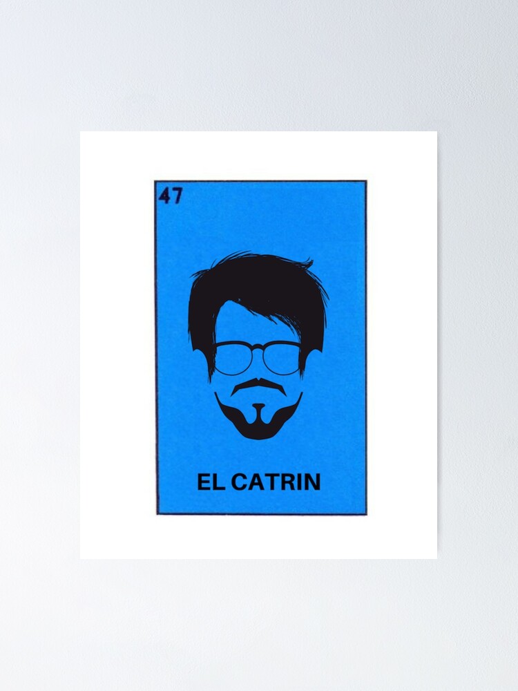 Póster «El Catrin Funny Hipster Loteria Mexicana Bingo Tarjeta» de ...