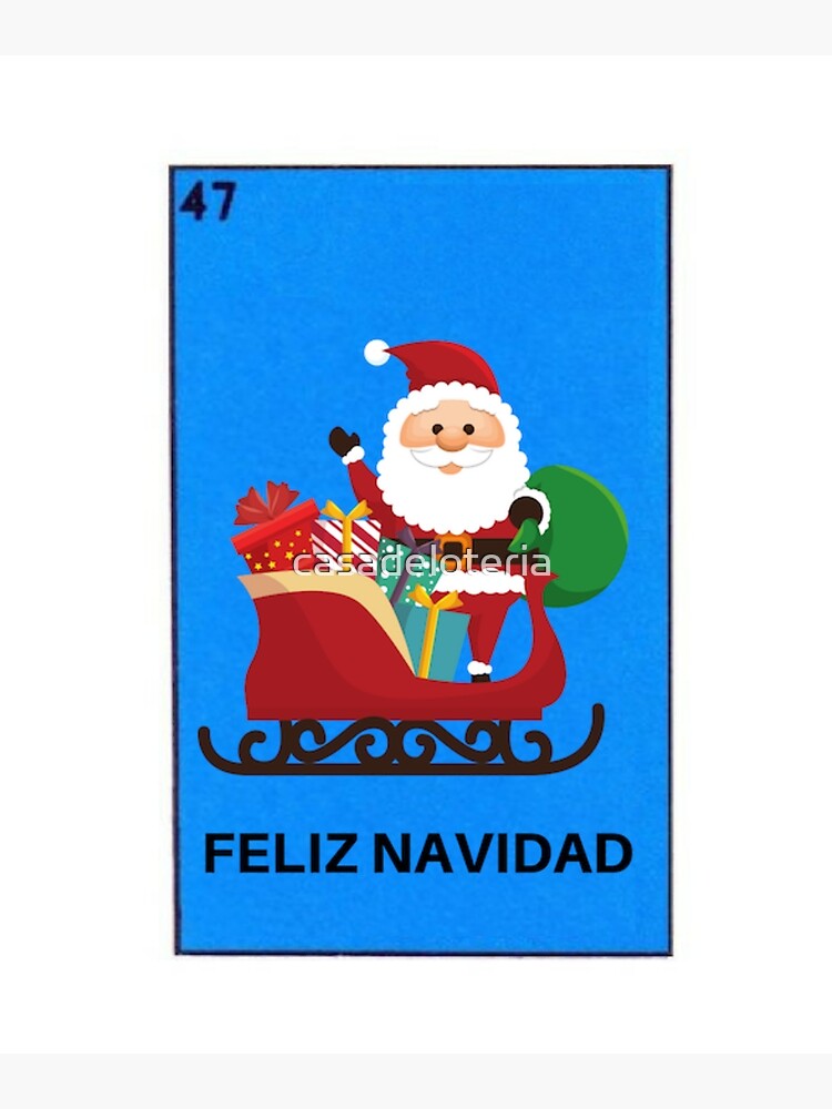 "Feliz Navidad Merry Christmas Mexican Loteria Bingo Card" Poster for ...