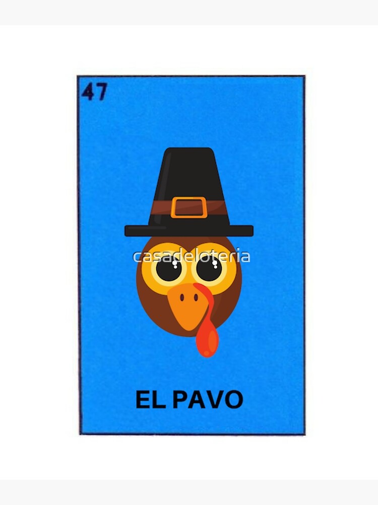 "EL Pavo-Danksagungs-Truthahn-lustige mexikanische Loteria Bingo-Karte ...