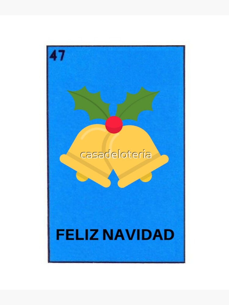 "Feliz Navidad Mexican Loteria Bingo Card Merry Christmas" Photographic ...